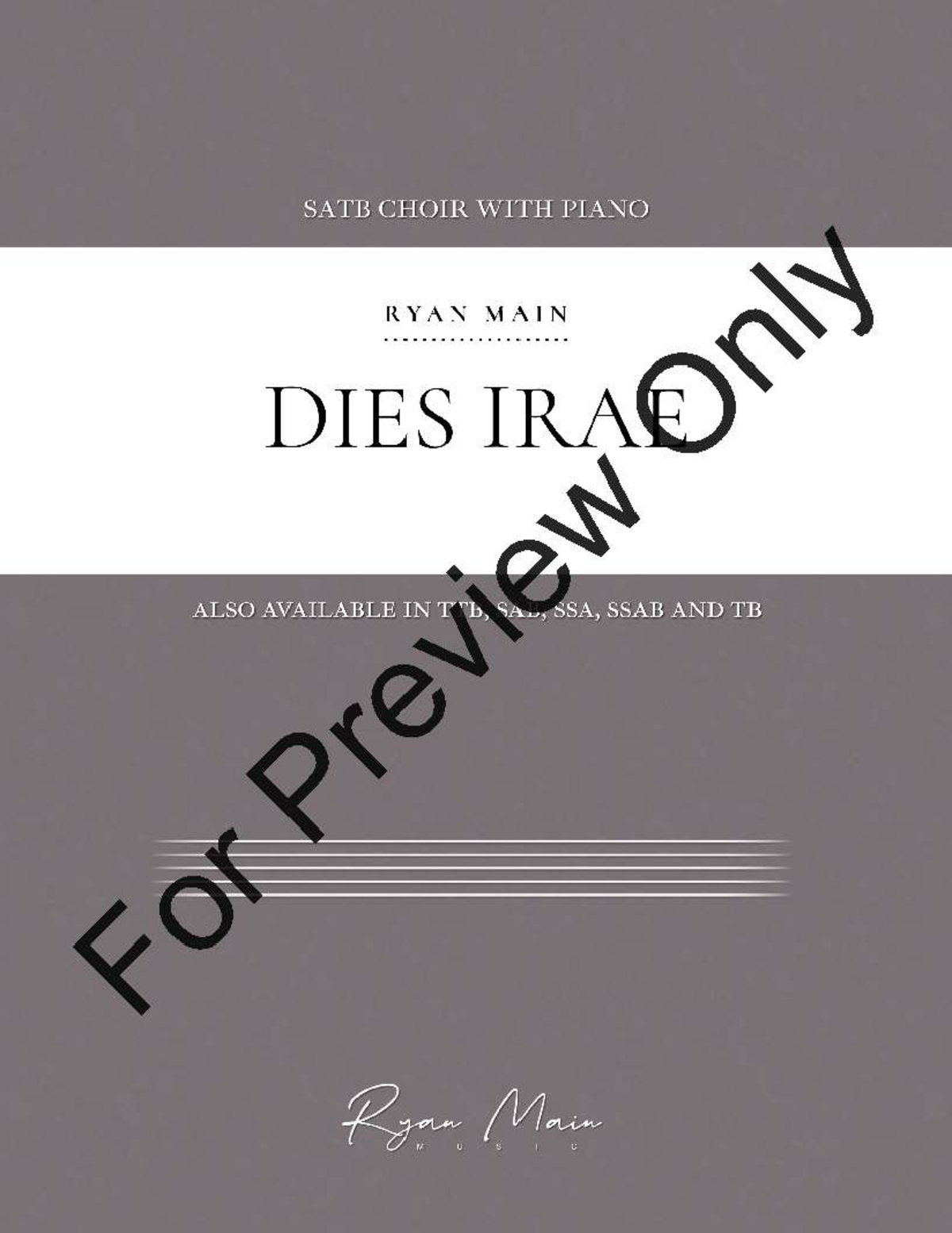 SATB Choir Arrangement of Dies Irae by Ryan Main - Studocu