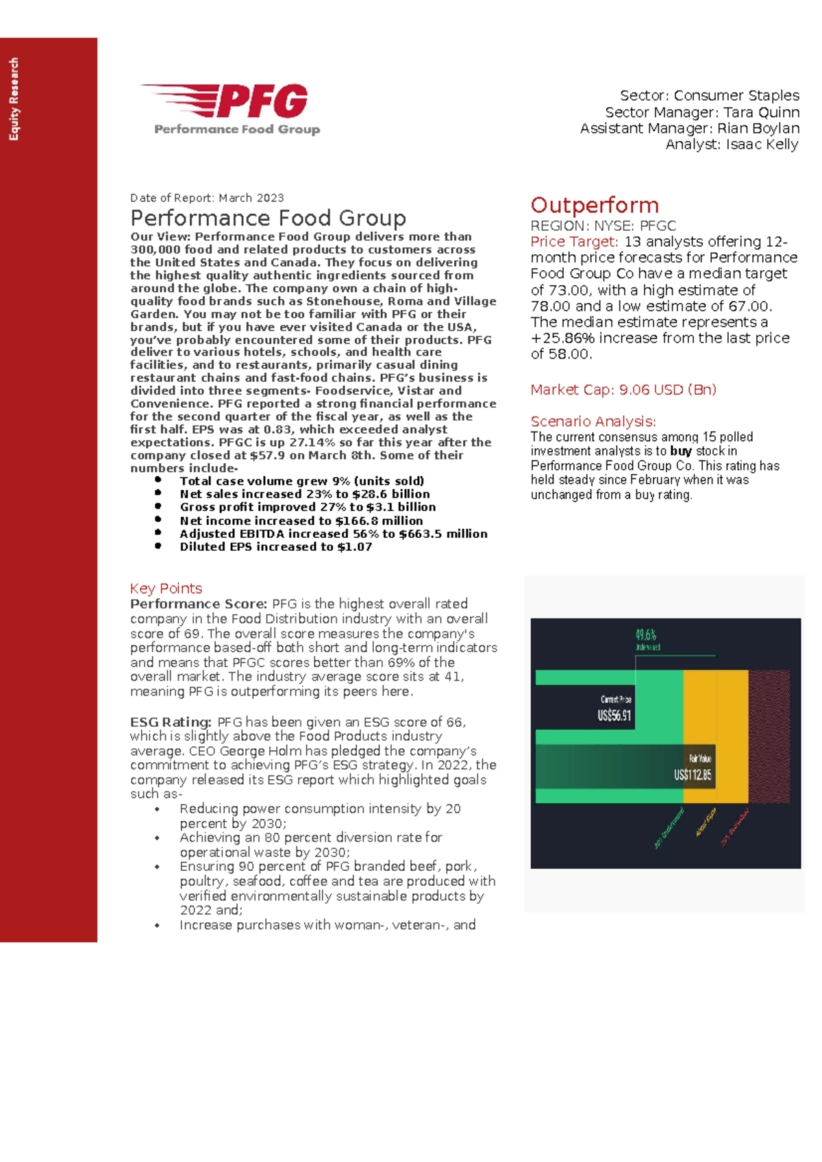 Performance Food Group (PFGC) Q2 2023 Financial Analysis Report - Studocu