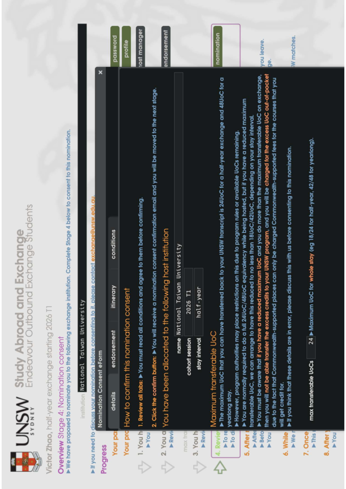 UNSW Study Abroad: 2026 T1 Nomination Consent for NTU - Studocu