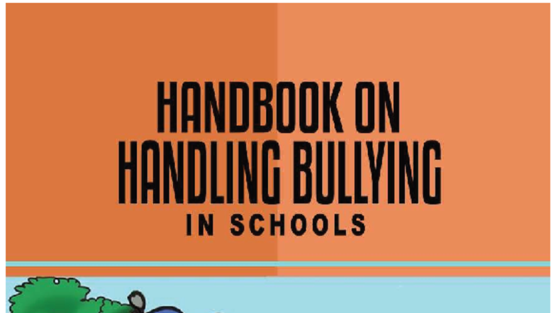PSSB Handbook: Guidelines for Handling Bullying in Schools - Studocu
