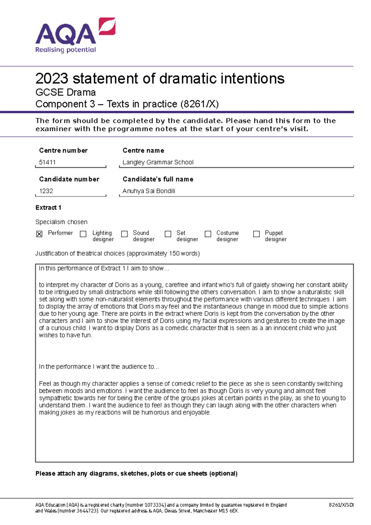 OCR Higher Formula Sheet - © OCR 2022 [601/4606/0] OCR is an exempt ...