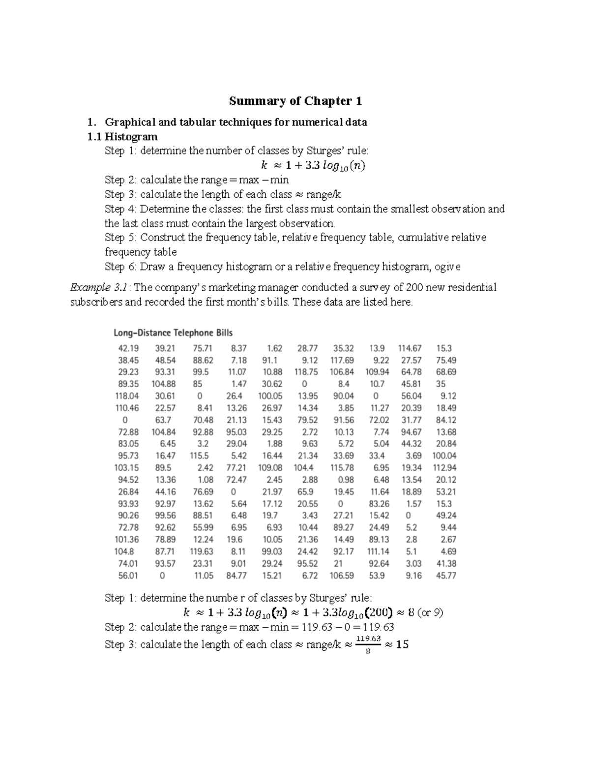Summary of lectures - chapter 1 - Summary of Chapter 1 1. Graphical and ...
