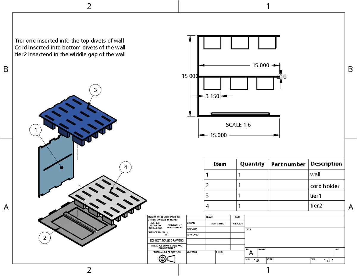 CAD Design for Phone Holder - Technical Drawing Guide - Studocu