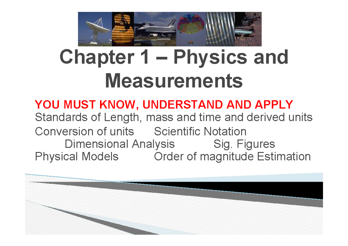 Chapter 1: Measurement Principles and Standards - UP 2020/2021 - Studocu