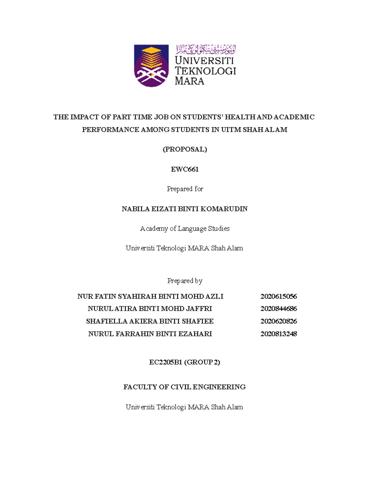 The Effects of Part Time Job on Student Health and Academic Performance ...