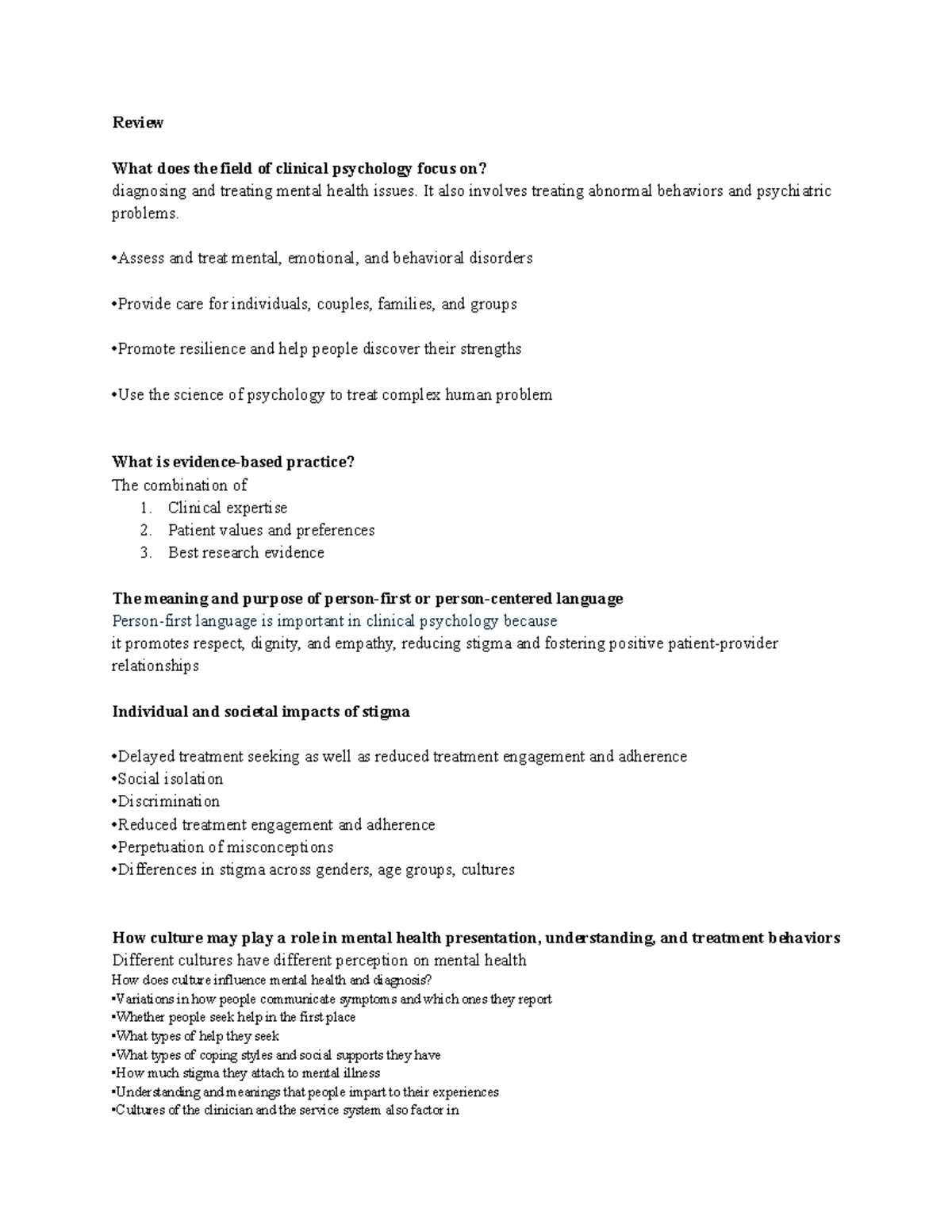 Clinical Psychology: Diagnosis & Treatment of Mood & Anxiety Disorders ...