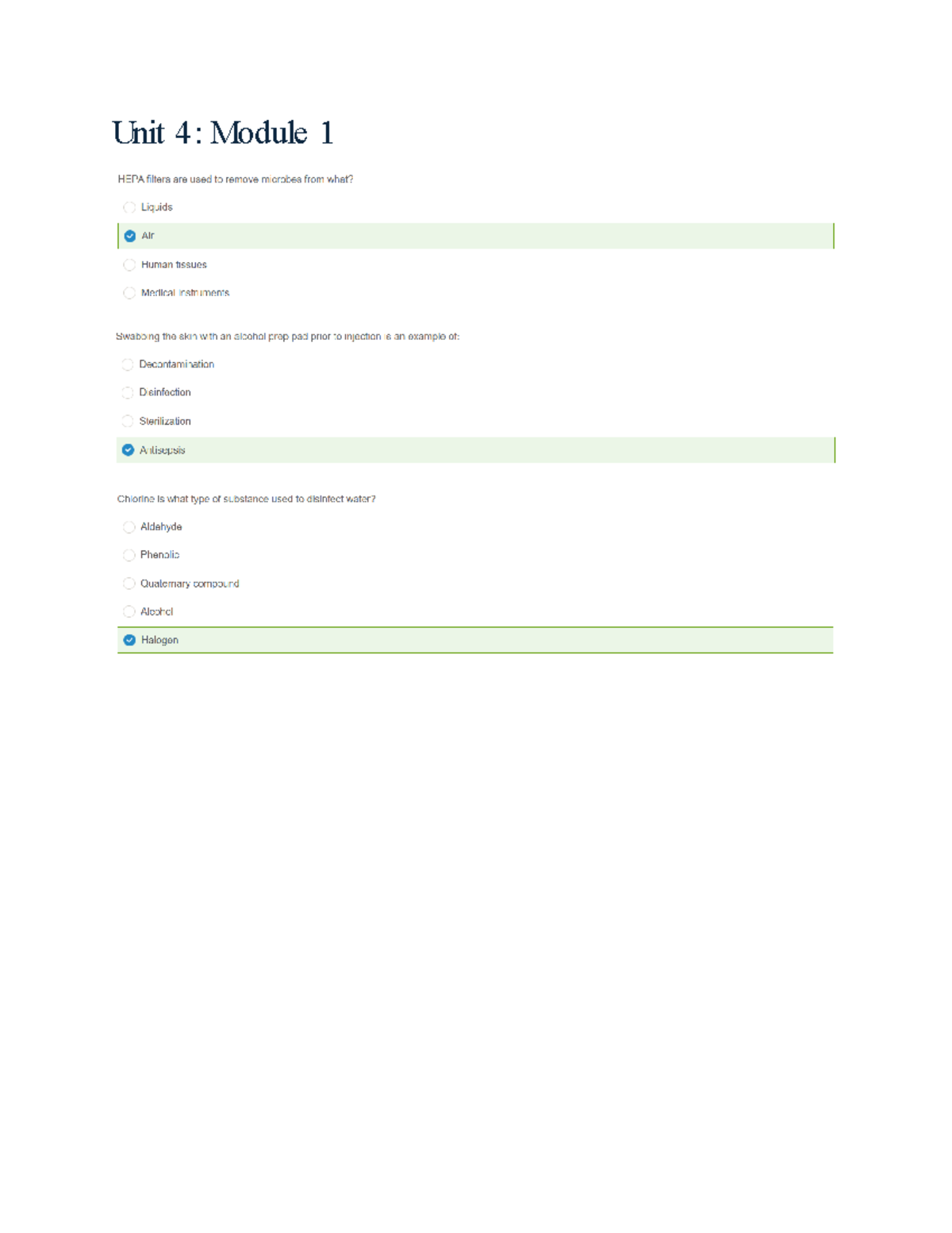 Unit 4 - Module 1: Understanding HEPA Filters and Microbial Control ...