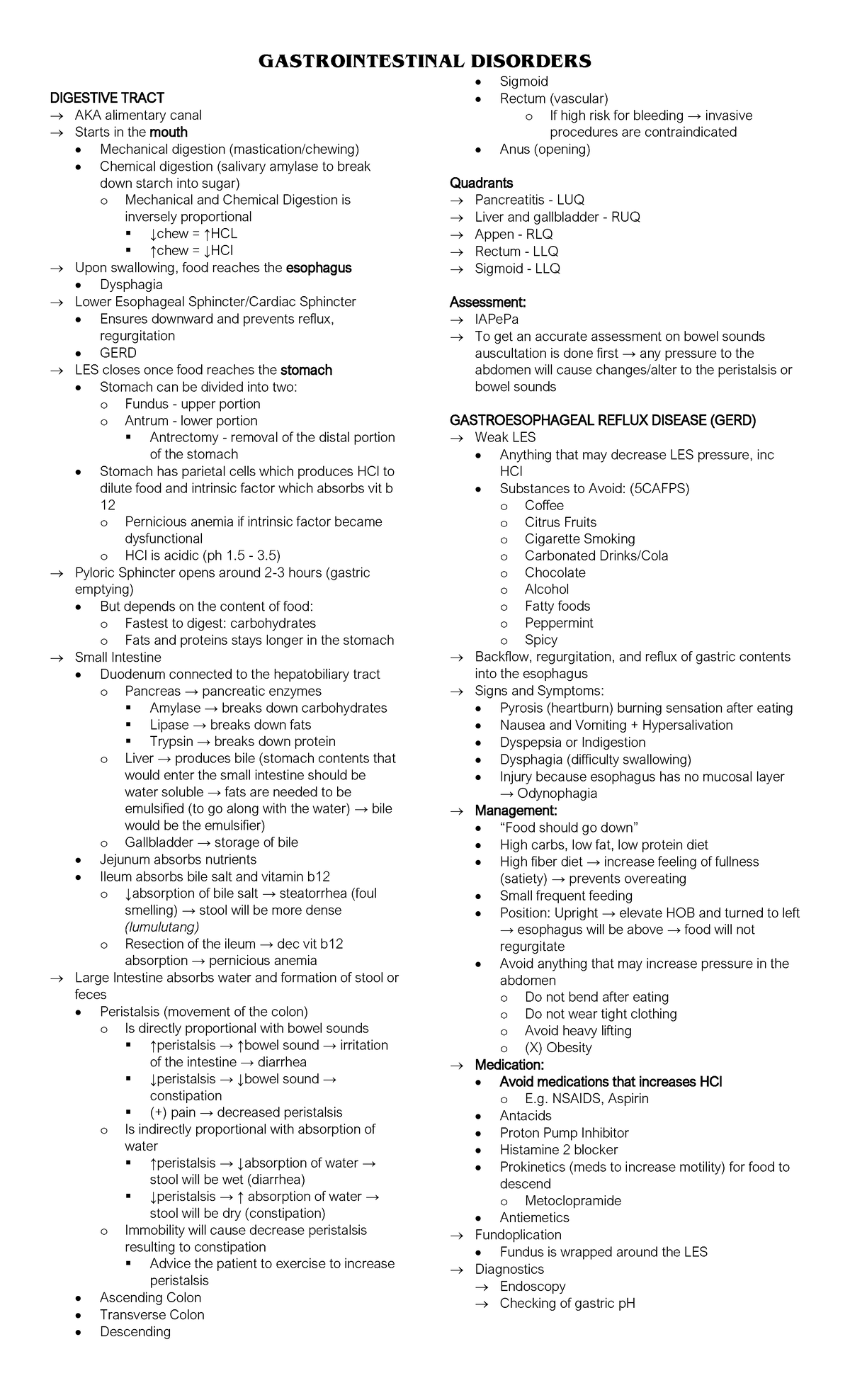 GASTROINTESTINAL DISORDERS: A Comprehensive Overview of the Digestive ...