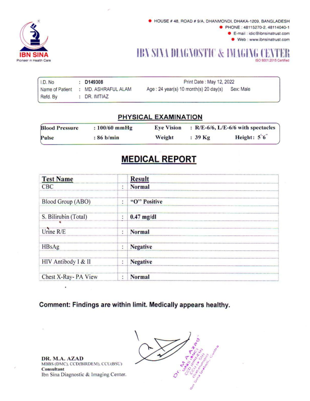 Medical Certificate - Jannat Ara - Introduction to Public Health - Studocu