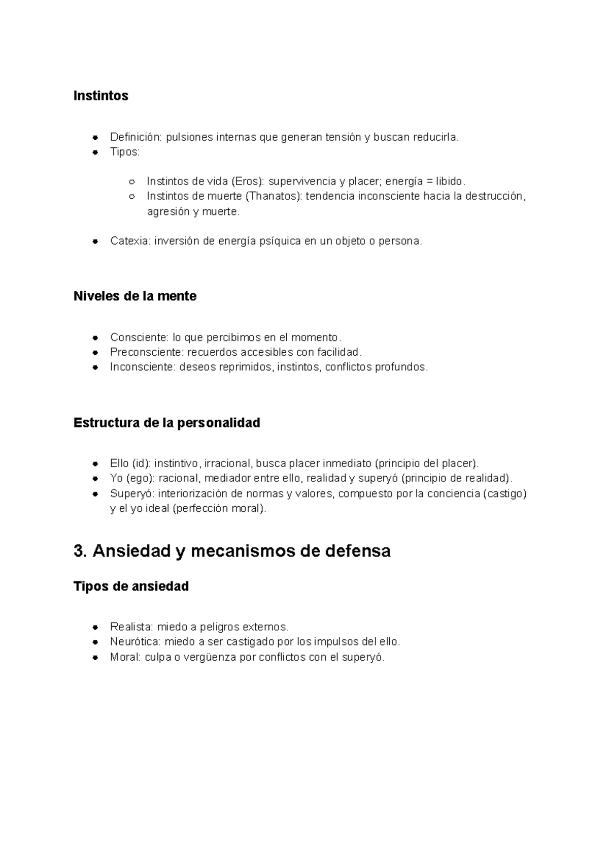 Freud: Instintos, Personalidad y Mecanismos de Defensa - Psicología ...