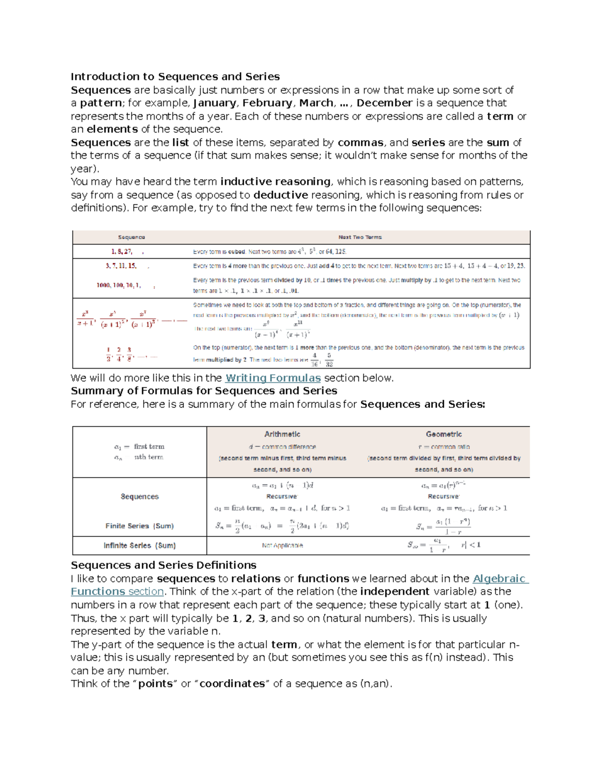 Introduction to Sequences and Series: Formulas and Applications ...