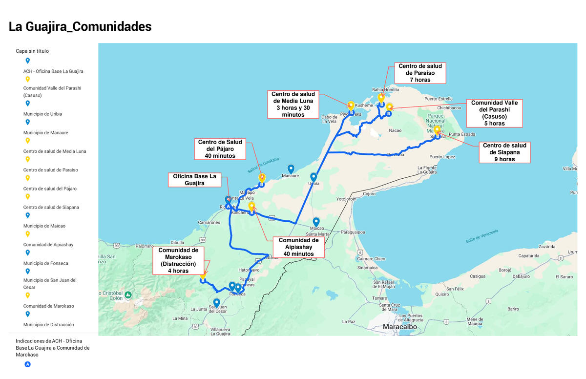 Mapa de Comunidades Referenciadas en La Guajira - Studocu