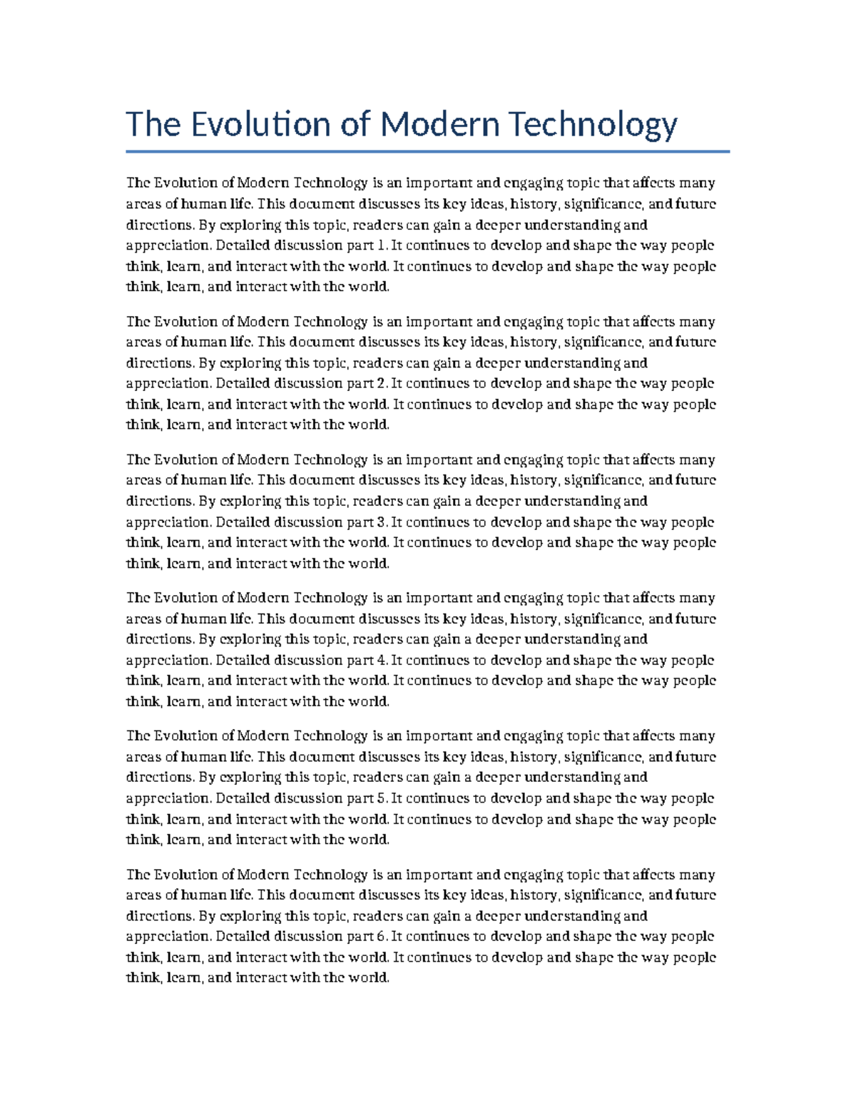 The Evolution of Modern Technology: Key Ideas and Future Directions ...