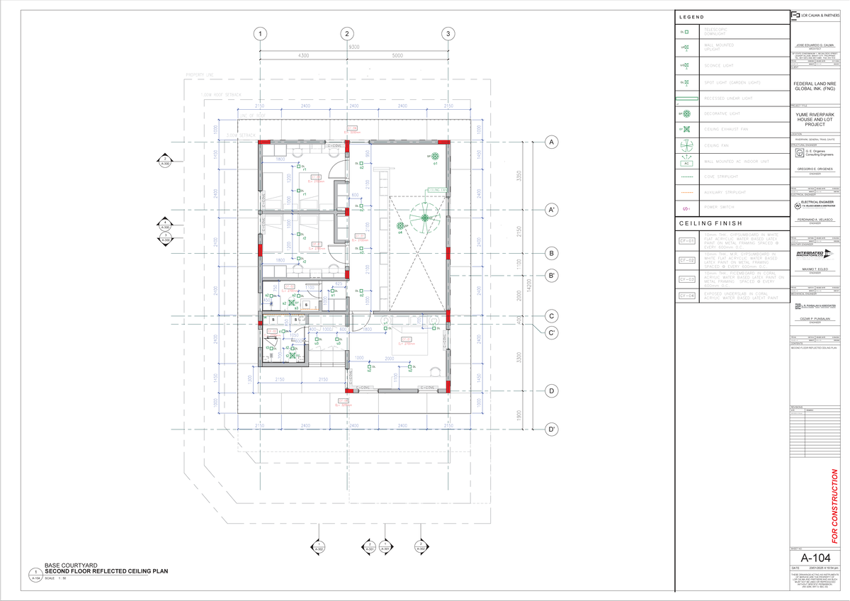 Ceiling Plan for Project 9300: Reflected Ceiling Layout and Details ...