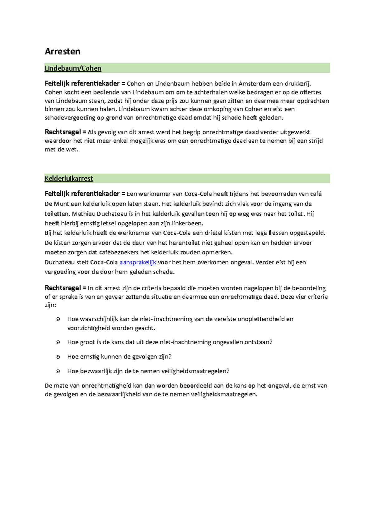 Arresten en Rechtsregels in het Nederlandse Recht - Juridische Analyse ...