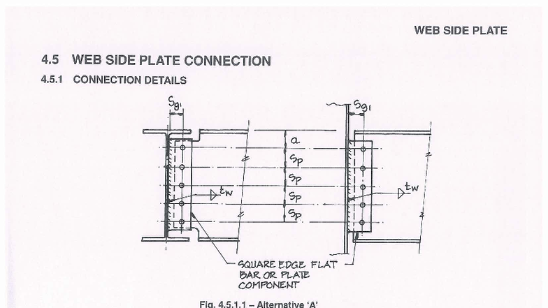 WEB SIDE PLATE CONNECTION DETAILS - SIMPLE CONNECTION AISC 4100 - Studocu