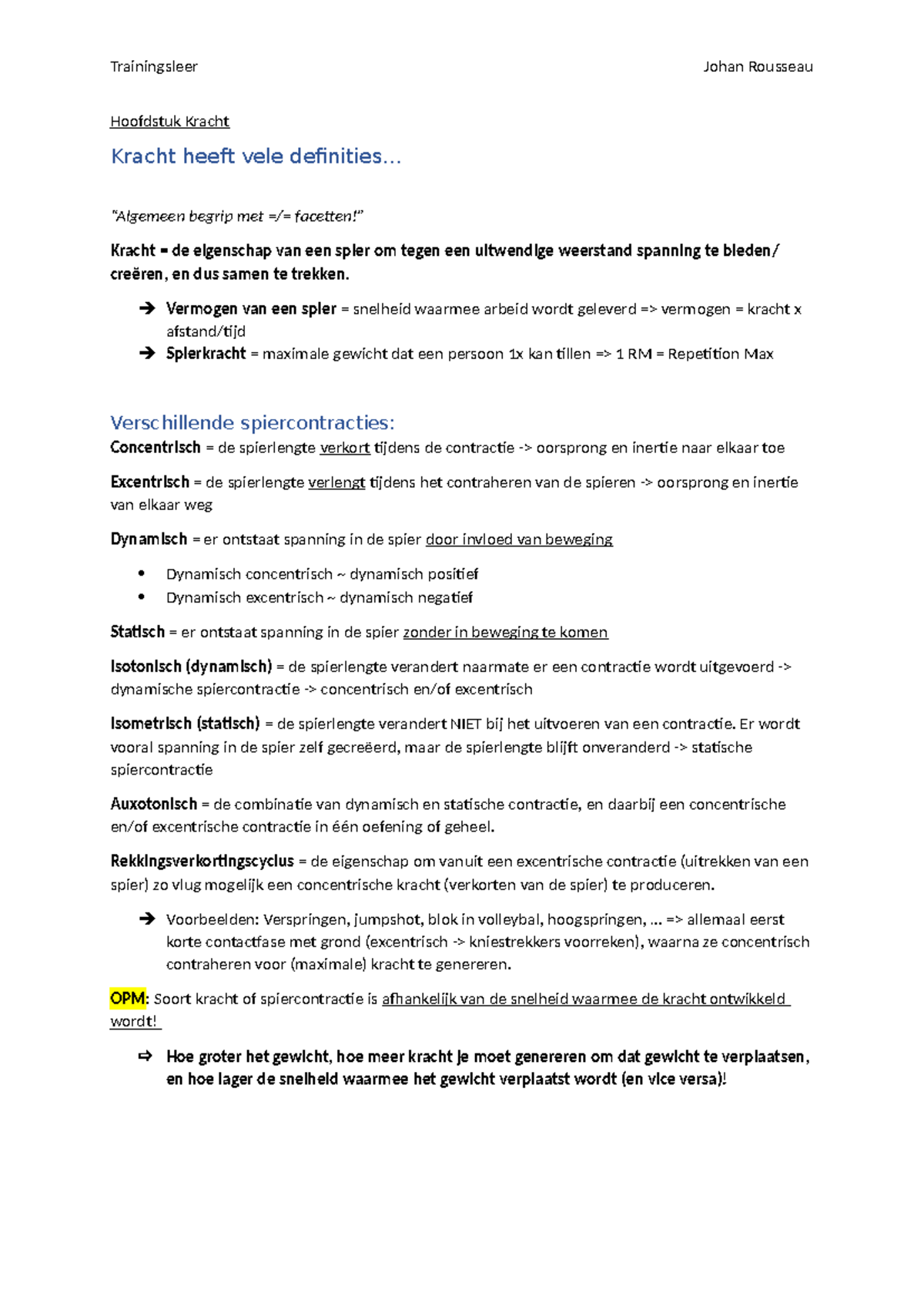 Kracht - Hoofdstuk Kracht Kracht heeft vele definities... “Algemeen begrip met =/= facetten ...