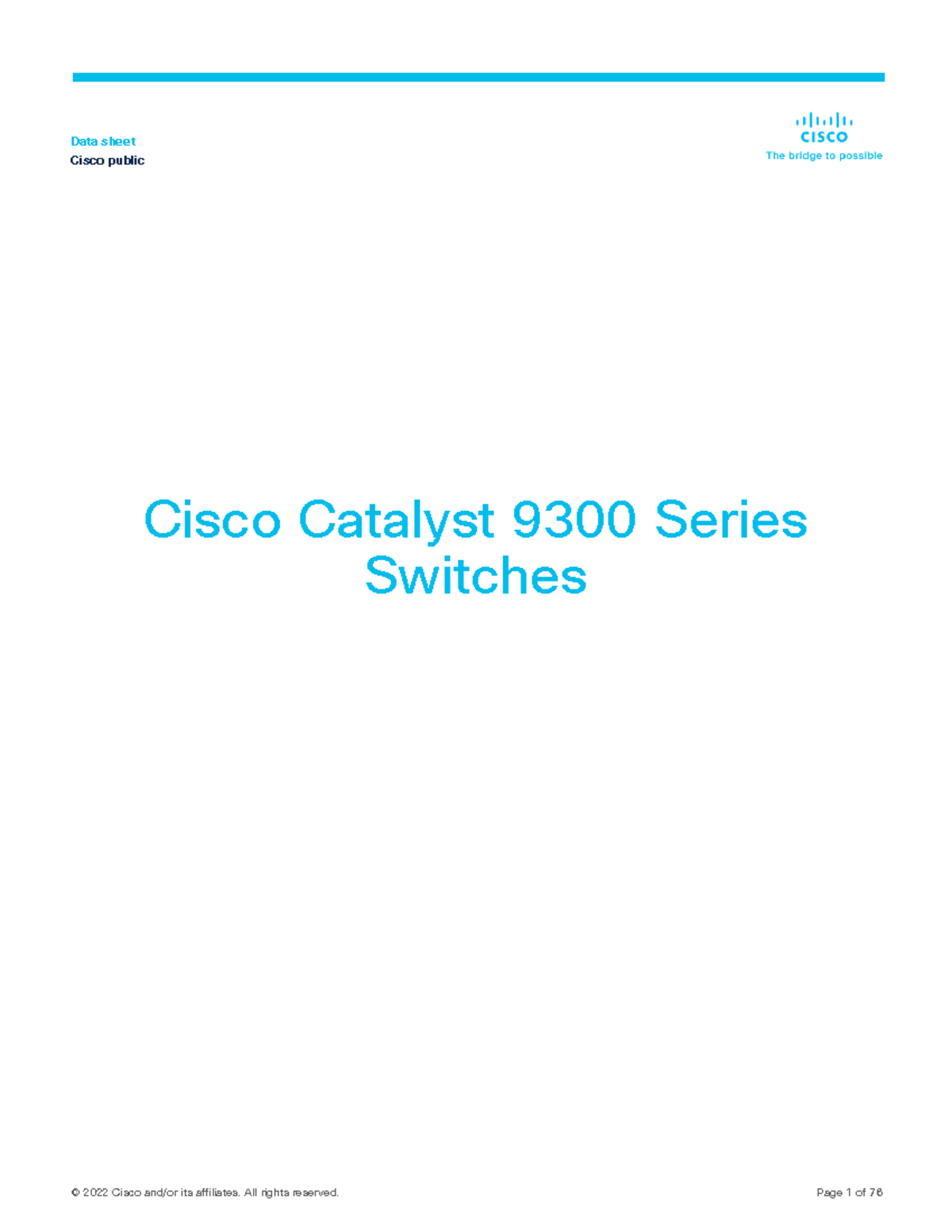 Cisco Catalyst 9300 datasheet - Cisco Catalyst 9300 Series Switches ...