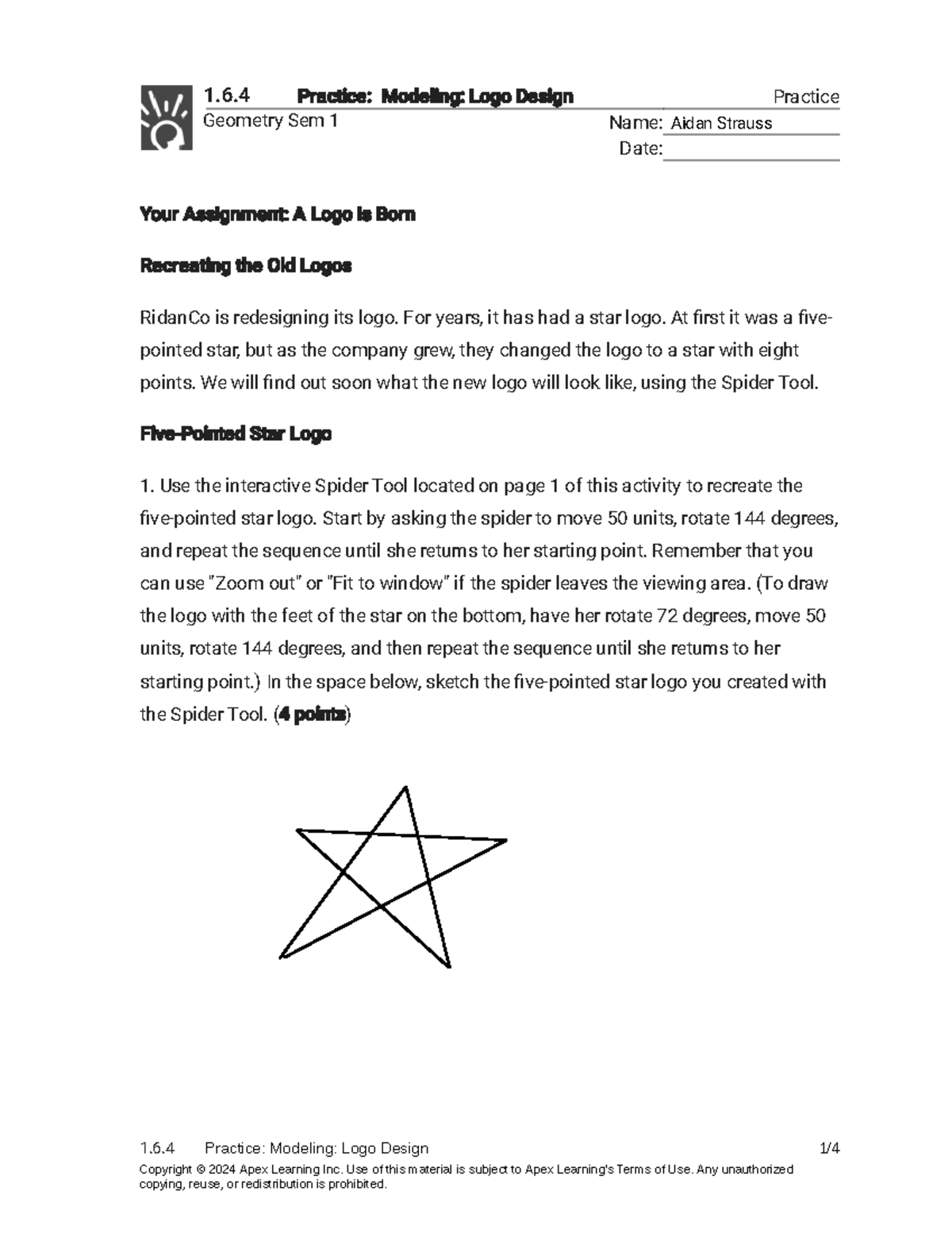 Geometry Sem 1: Practice Modeling for Logo Design & Drawing - Studocu