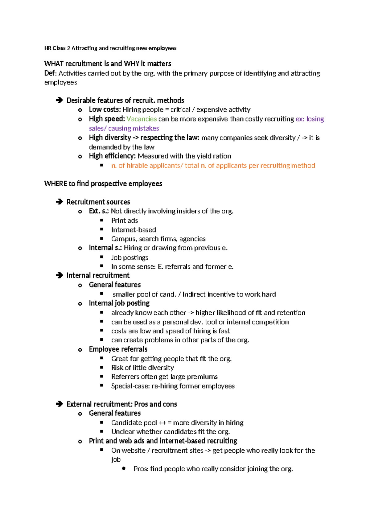 HR Class 2 - Attracting and Recruiting New Employees: Key Insights ...