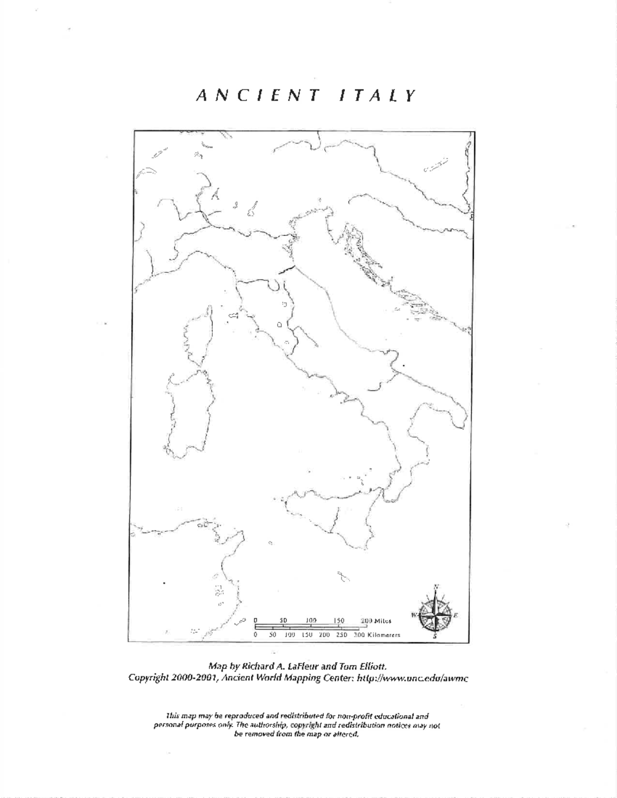 Map of Ancient Italy - Educational Use Only - Studocu