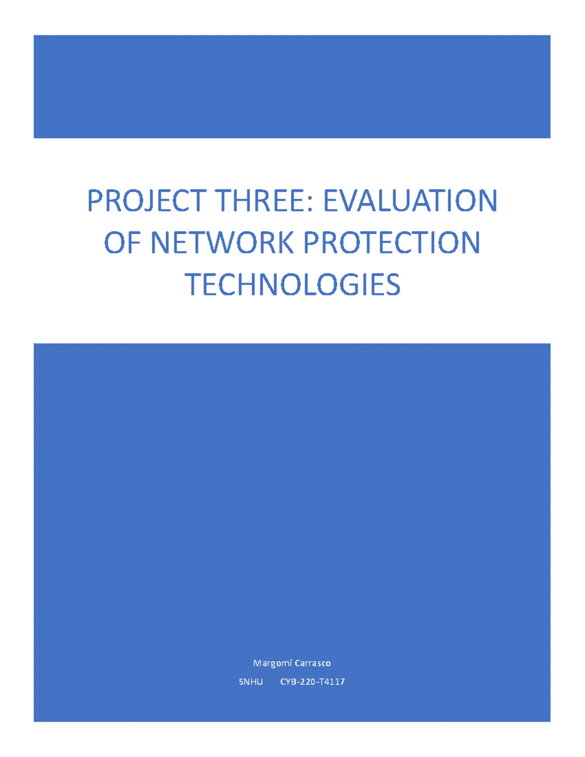CYB 220 Project Three - Ryan Fitzpatrick CYB 220 Network Security 06/15 ...