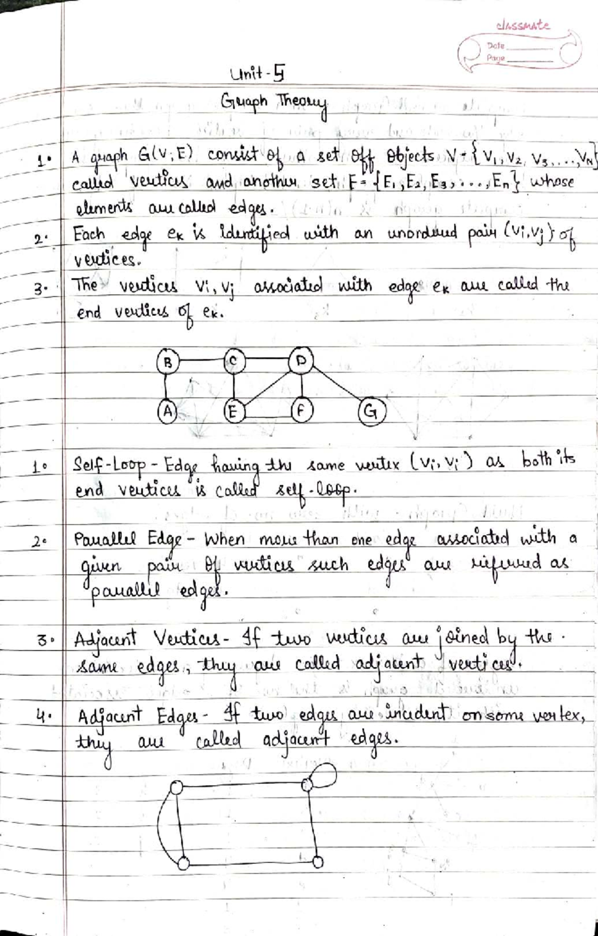 Unit 5 Graph Theory - Comprehensive Study Notes - Studocu