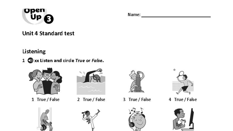 Unit 4 Standard & Challenge Test - Listening & Reading Activities - Studocu