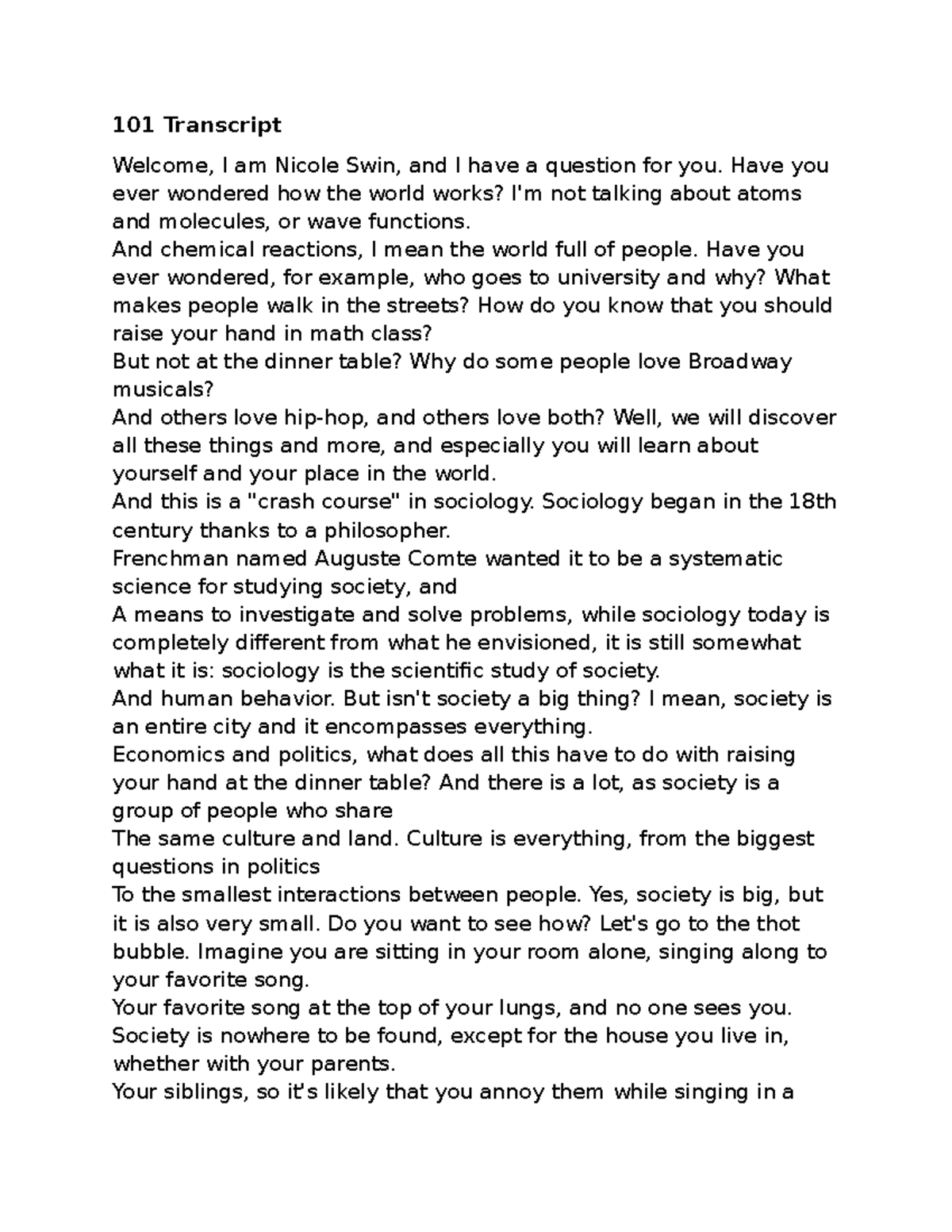 Sociology 101: Understanding Society and Deviance Concepts - Studocu