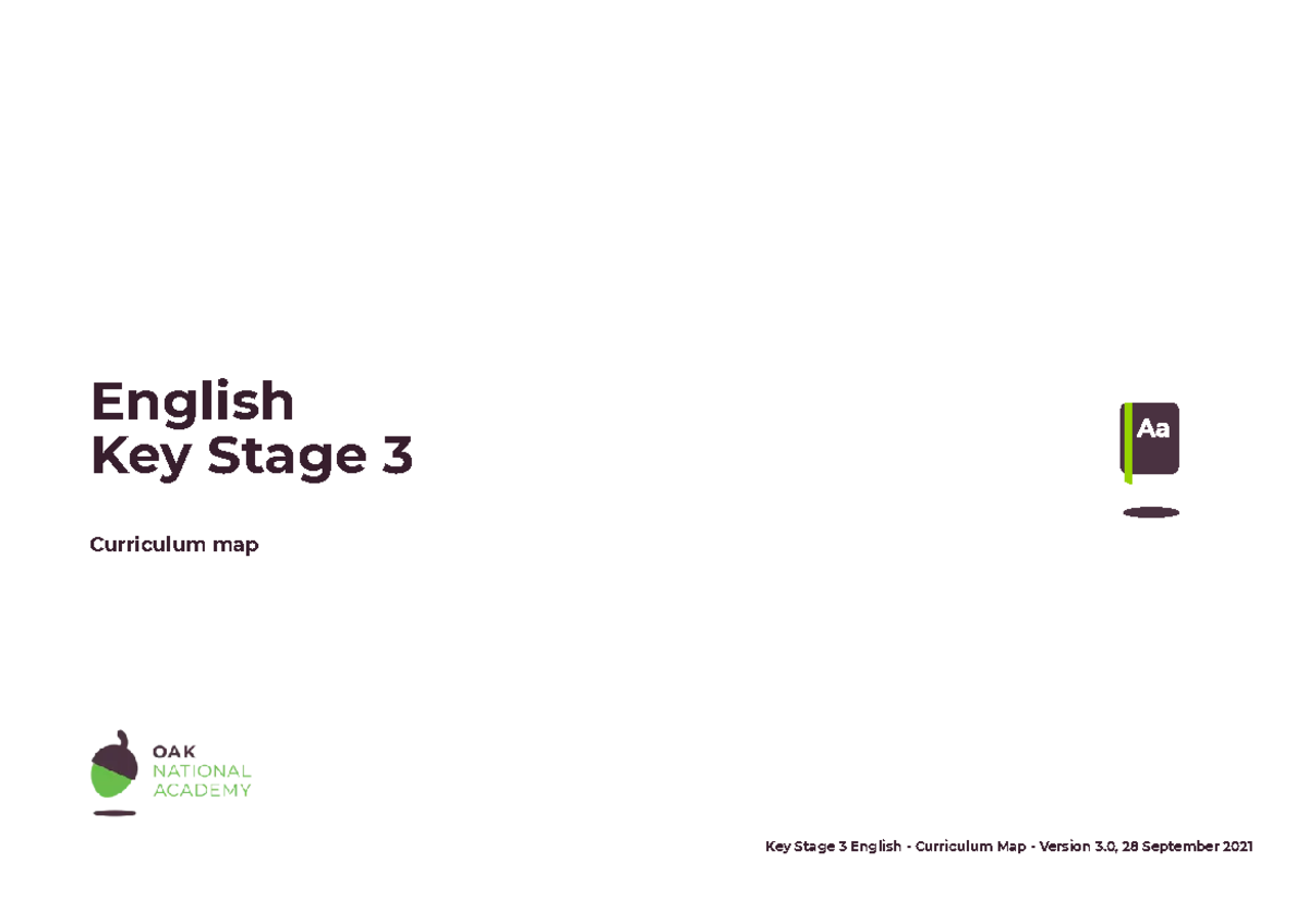 Key Stage 3 English Curriculum Map: Comprehensive Overview and Lessons ...
