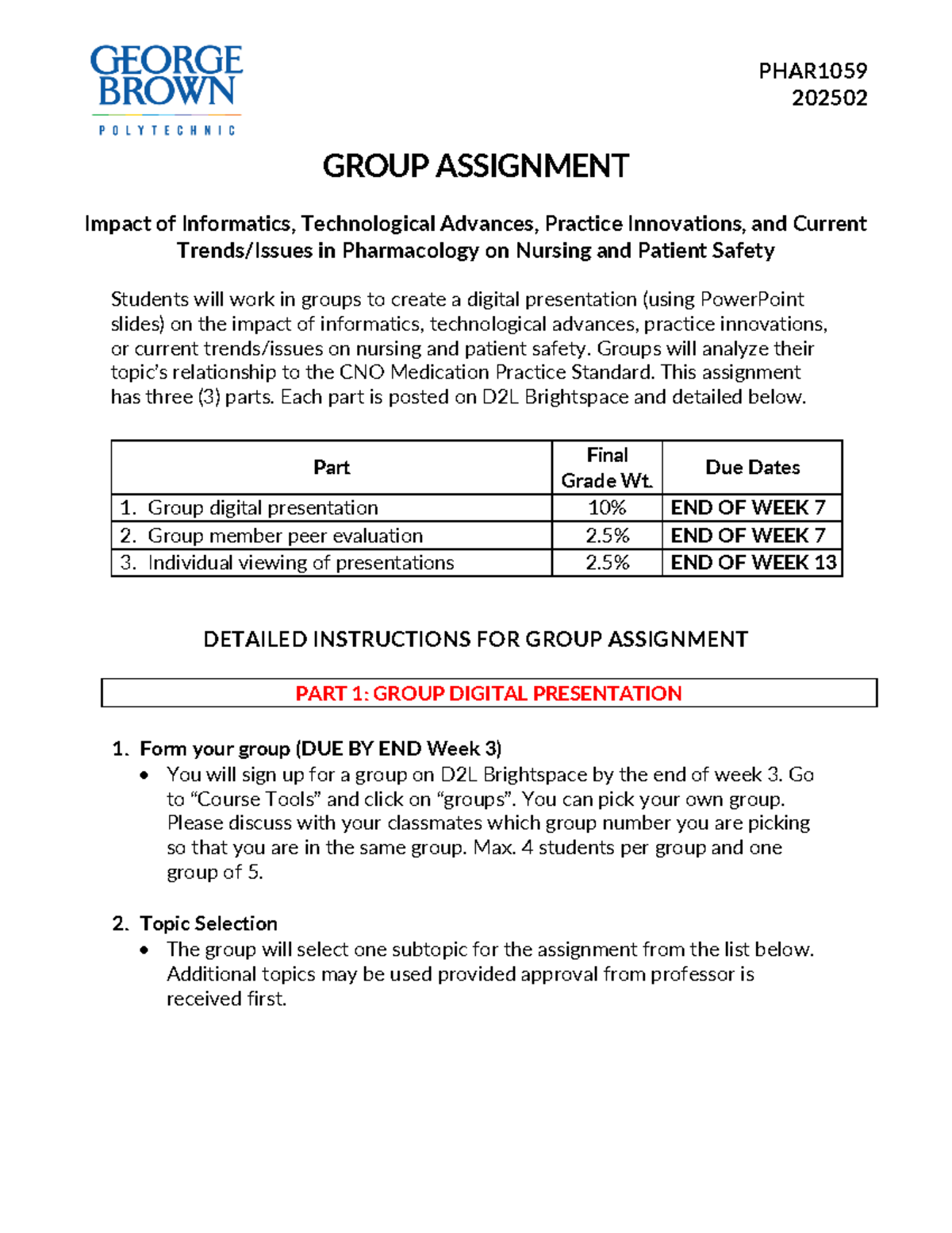 PHAR1059 202502 Group Assignment: Impact of Tech on Nursing & Patient ...