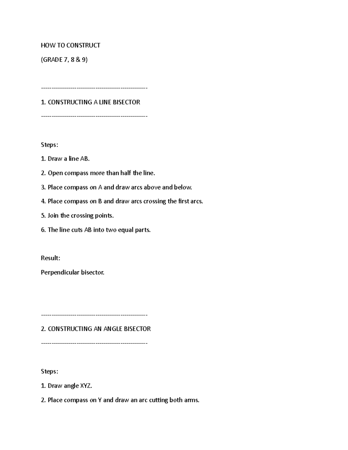 Constructing Geometric Figures (Grade 7, 8, 9) - Step-by-Step Guide ...