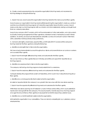 D353 Task 3 - D Task 3 By Claudia Pastor A: 1. With the training ...