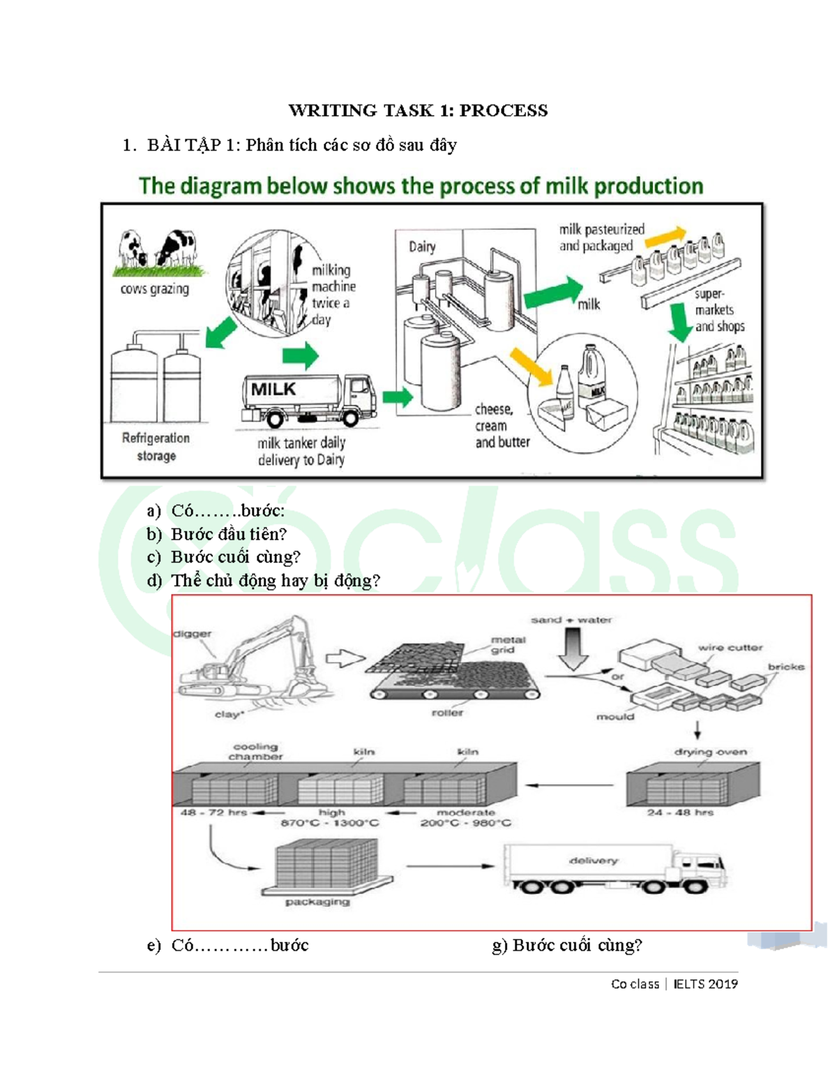 W2.- Process - ôn ielts - 14 WRITING TASK 1: PROCESS 1. BÀI TẬP 1: Phân ...