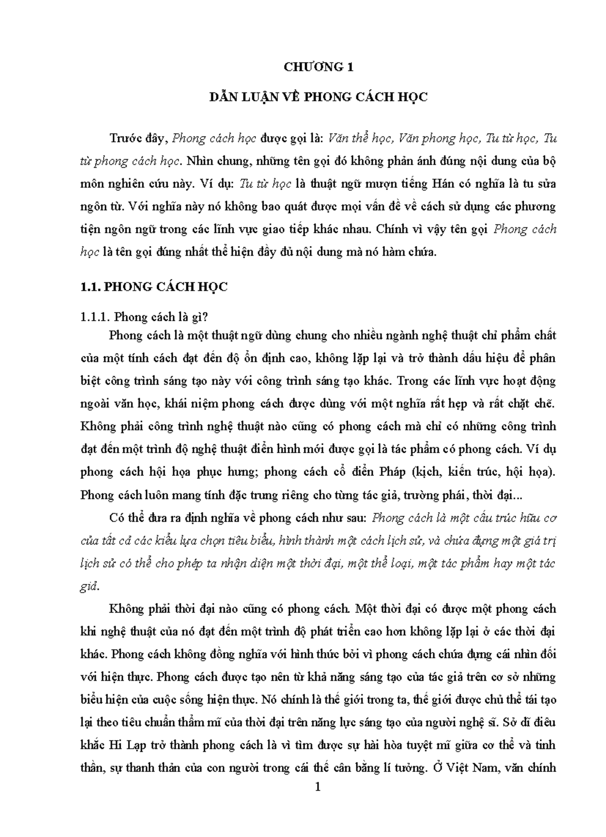BÀI GIẢNG CSTV 3: PHONG CÁCH HỌC VÀ CÁC ĐẶC ĐIỂM NGÔN NGỮ - Studocu