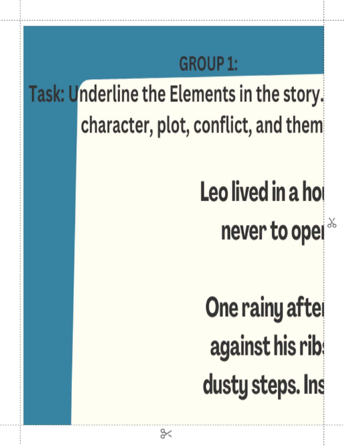 GROUP 1: Story Elements Analysis - Character, Plot, Conflict, Theme ...