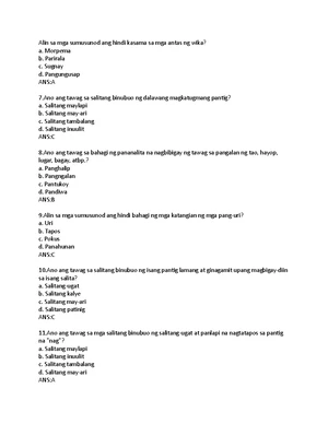 FIL Lesson 2 Parabula mula sa Syria Ang Tusong Katiwala - FILIPINO MODULE 2 PARABULA MULA SA ...