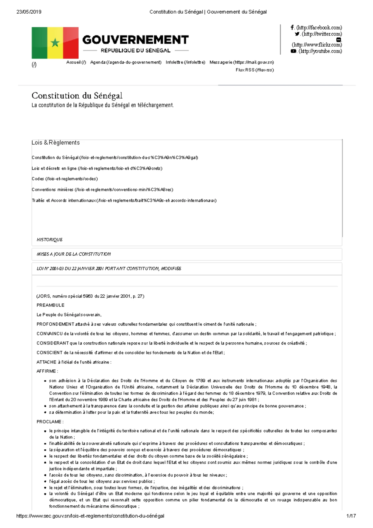 Code de la route du Sénégal - NN°° 22000044 - 1133 DDUU 1199 ...
