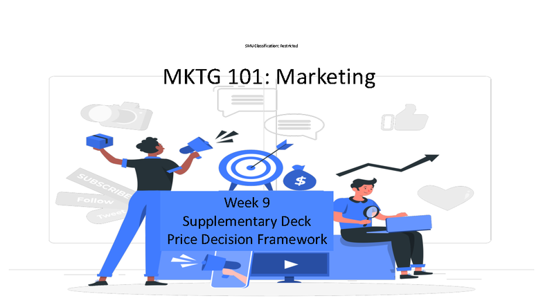 MKTG 101: Week 9 Supplementary Lecture Notes on Price Decision ...