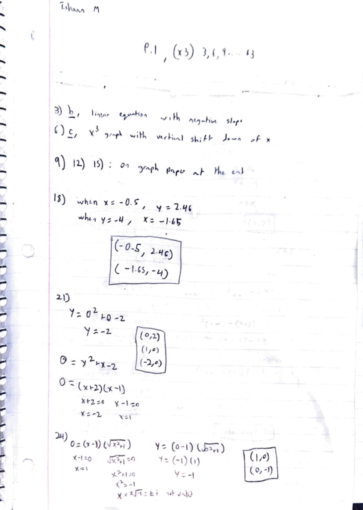 Calculus Homework-Pages 8-9 Hector Humberto Baefy - l' . wl j ...
