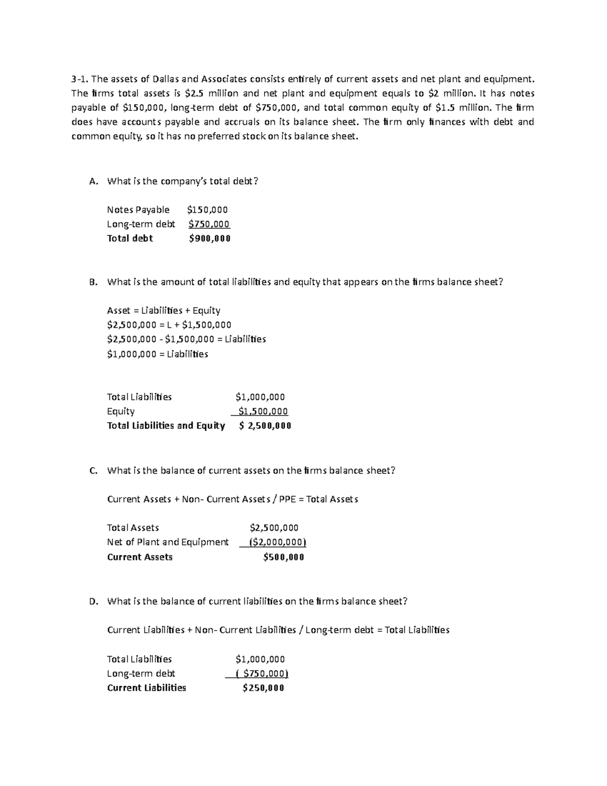 Finmgt Activity 3 Analysis: Total Debt, Liabilities & Equity Insights ...
