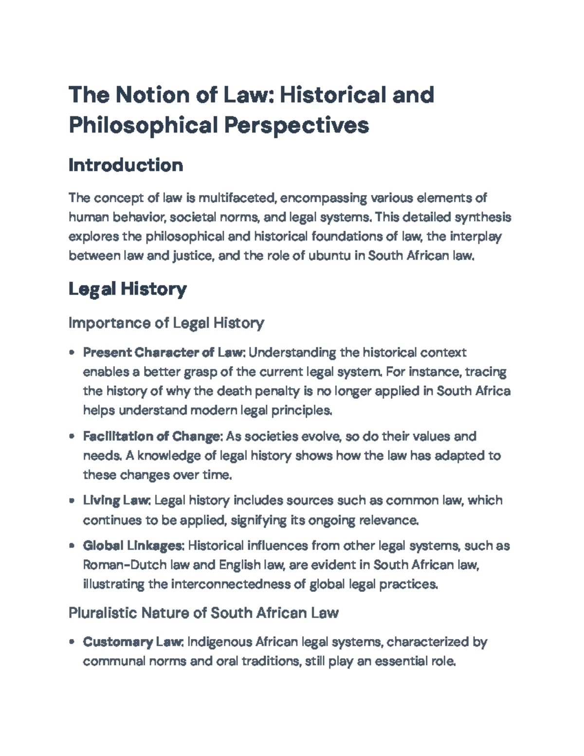 Exploring Law: Historical and Philosophical Perspectives in SA Law ...