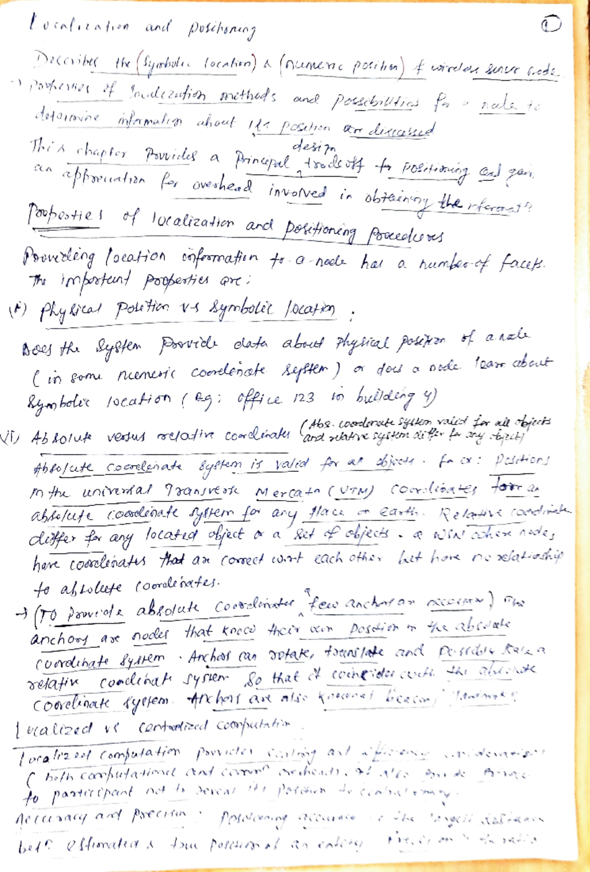 Localization and Positioning Concepts in Advanced Networking (ENG101 ...