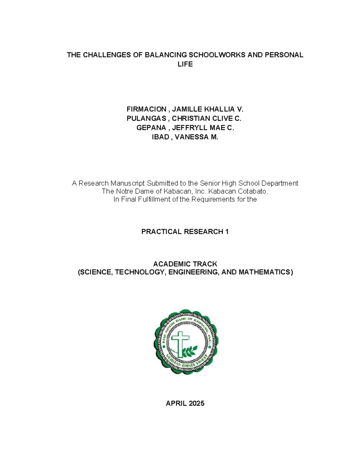 Balancing Schoolwork & Personal Life: Challenges & Solutions (PR1 ...