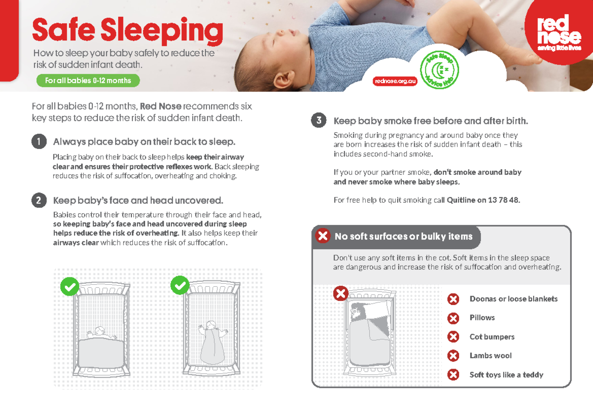 child care information for parents - Placing baby on their back to ...