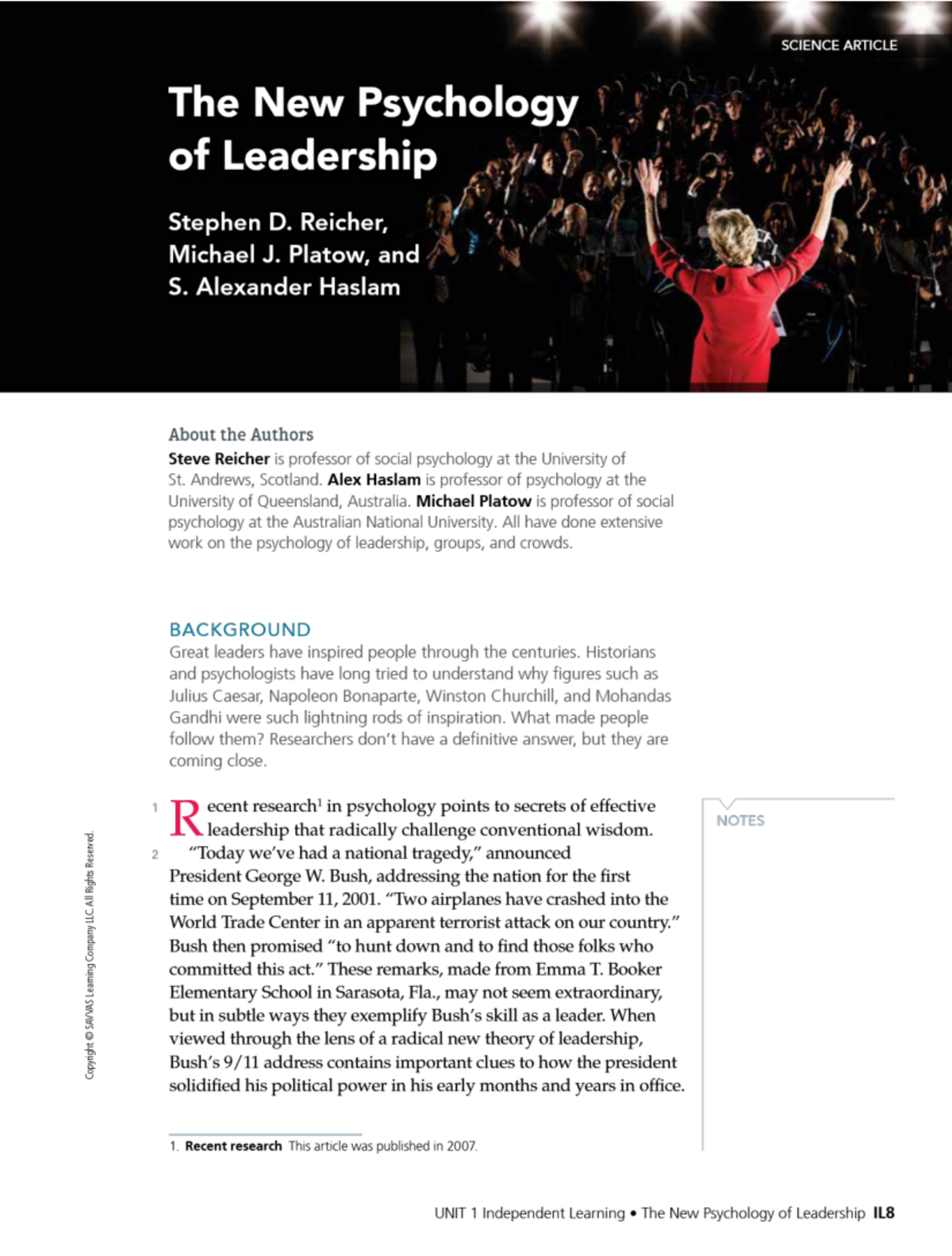 IL9 The New Psychology of Leadership: Rethinking Influence and Identity ...