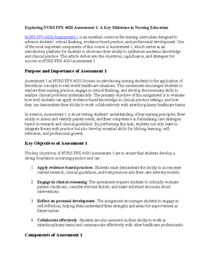 71 capella capstone project bsn - As nursing students approach the ...