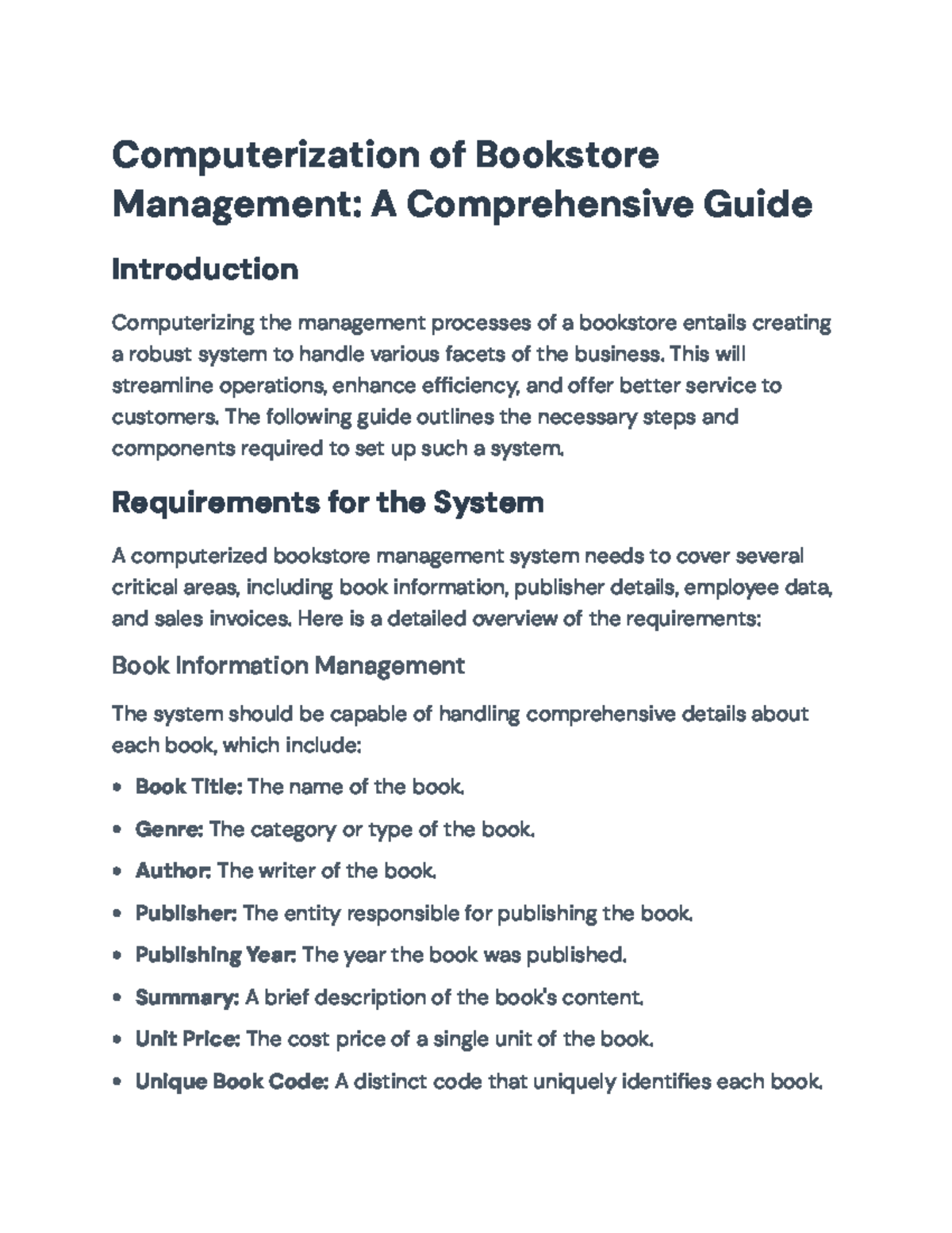 Computerization of Bookstore Management: A Detailed Overview Guide ...