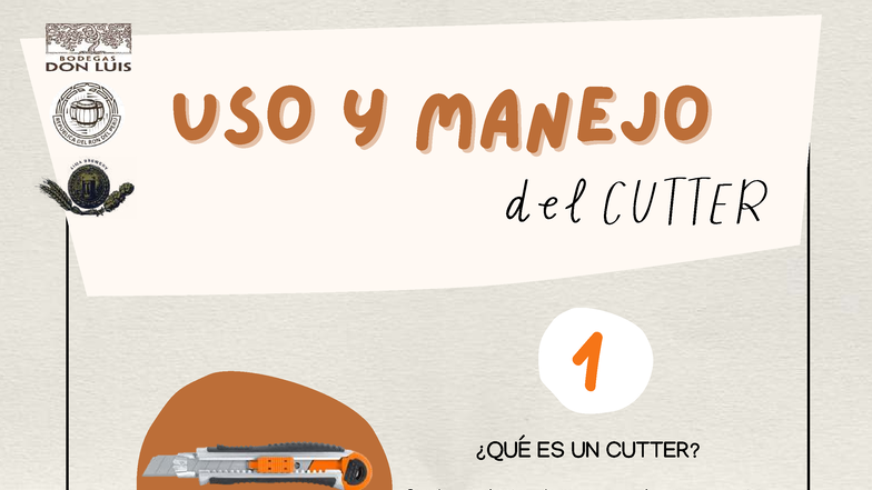 USO Y MANEJO DEL CUTTER - INSTRUCTIVO DE SEGURIDAD - Studocu