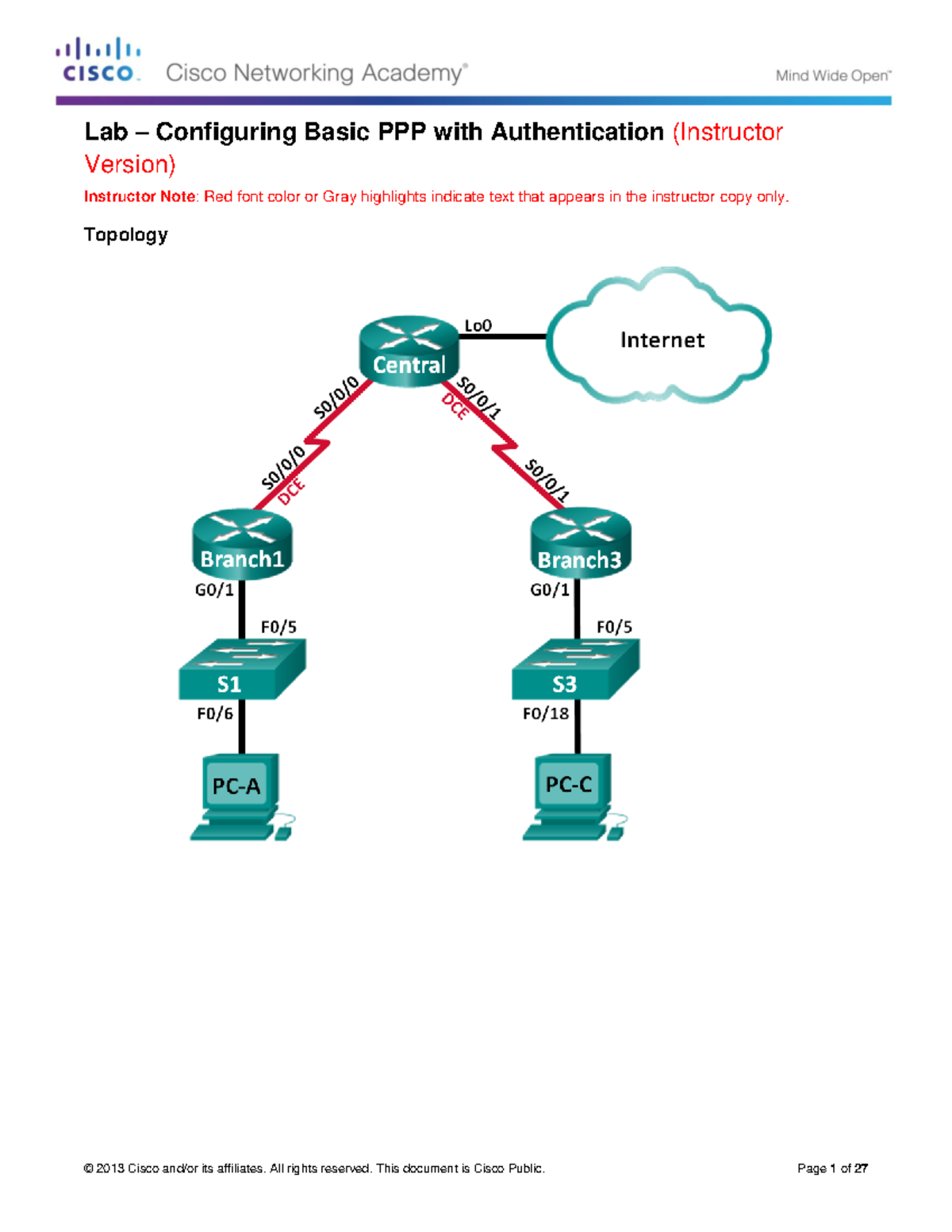 3.3.2.8 Lab - Configuring Basic PPP with Authentication - ILM - Lab ...
